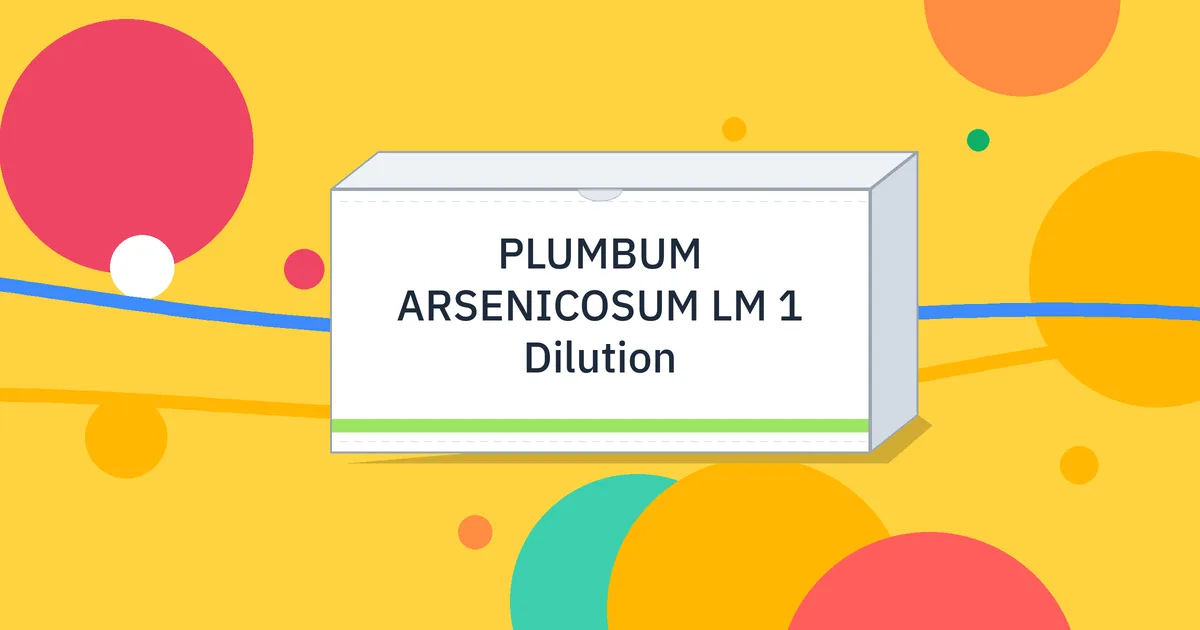 Symbolbild: Packung mit der Aufschrift PLUMBUM ARSENICOSUM LM 1 Dilution (PZN 13039162) – Verfügbarkeit und Bezug in Apotheken in Frankfurt am Main