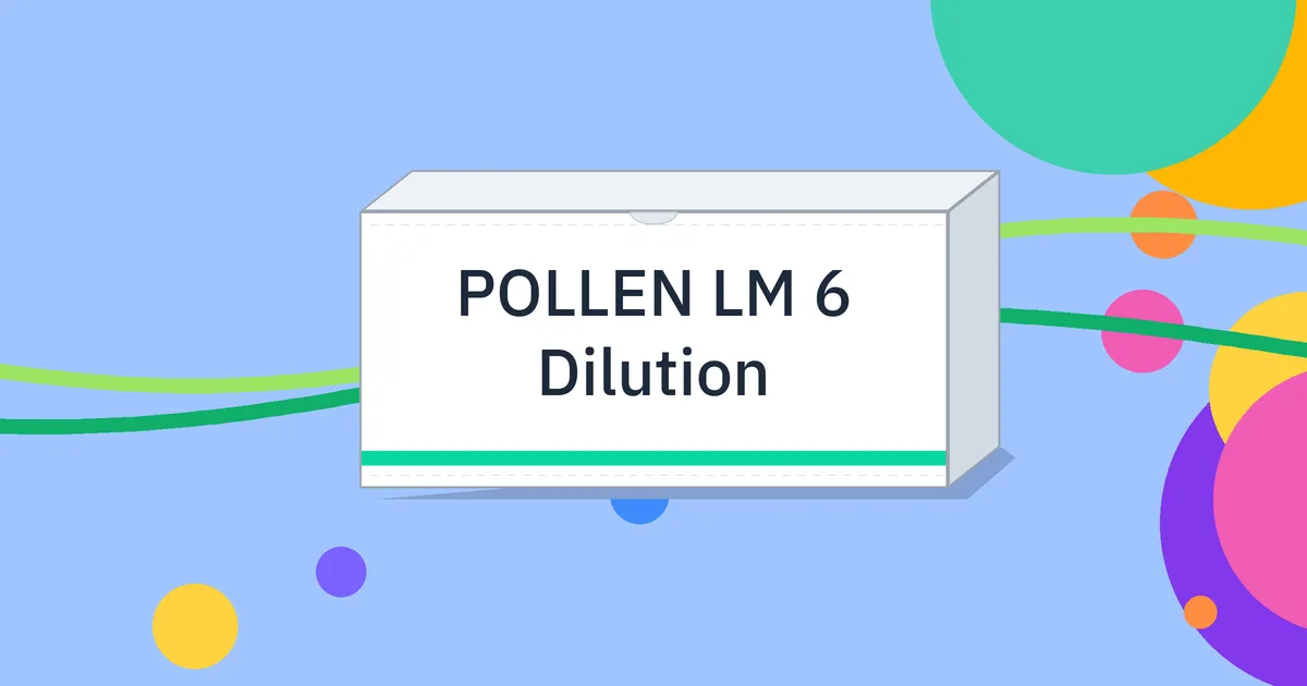 Symbolbild: Packung mit der Aufschrift POLLEN LM 6 Dilution (PZN 02603412) – Verfügbarkeit und Bezug in Apotheken in Frankfurt am Main
