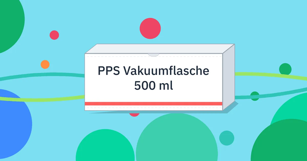 Symbolbild: Packung mit der Aufschrift PPS Vakuumflasche 500 ml (PZN 03768434) – Verfügbarkeit und Bezug in Apotheken in Frankfurt am Main