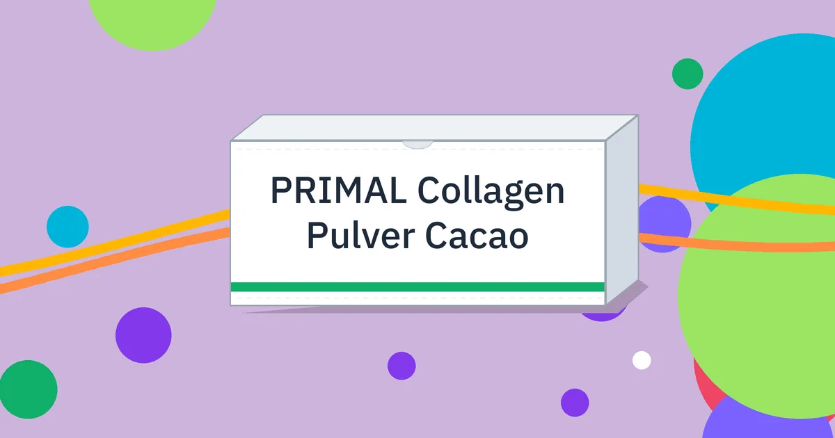 Symbolbild: Packung mit der Aufschrift PRIMAL Collagen Pulver Cacao (PZN 16204420) – Verfügbarkeit und Bezug in Apotheken in Frankfurt am Main