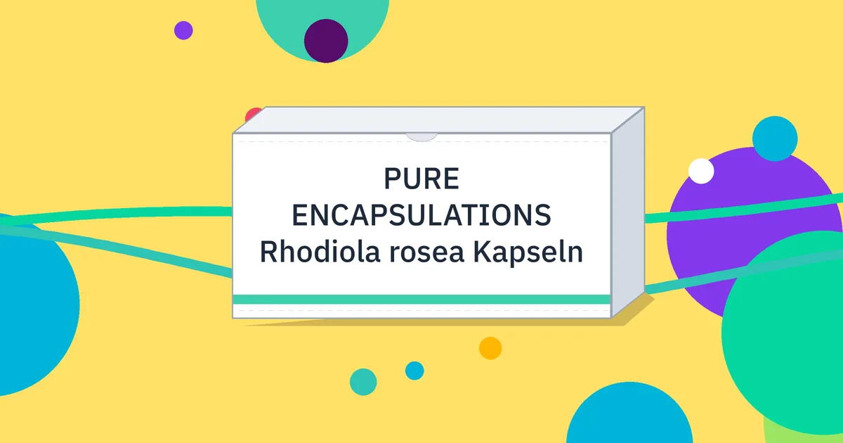 Symbolbild: Packung mit der Aufschrift PURE ENCAPSULATIONS Rhodiola rosea Kapseln (PZN 02767763) – Verfügbarkeit und Bezug in Apotheken in Frankfurt am Main