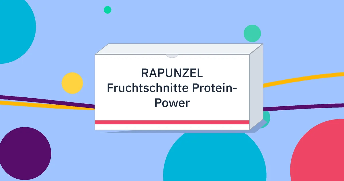 Symbolbild: Packung mit der Aufschrift RAPUNZEL Fruchtschnitte Protein-Power (PZN 15585963) – Verfügbarkeit und Bezug in Apotheken in Frankfurt am Main