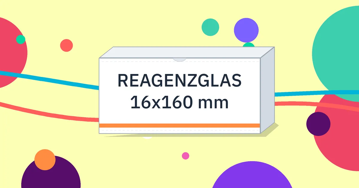 Symbolbild: Packung mit der Aufschrift REAGENZGLAS 16x160 mm (PZN 01040355) – Verfügbarkeit und Bezug in Apotheken in Frankfurt am Main