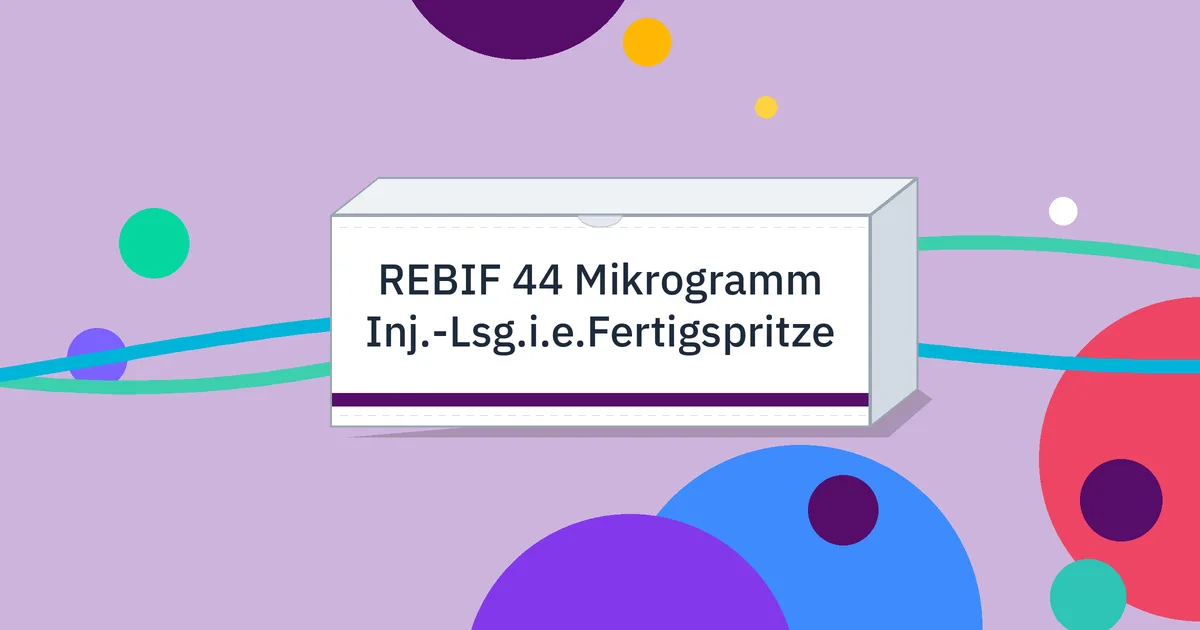 Symbolbild: Packung mit der Aufschrift REBIF 44 Mikrogramm Inj.-Lsg.i.e.Fertigspritze (PZN 10757744) – Verfügbarkeit und Bezug in Apotheken in Frankfurt am Main