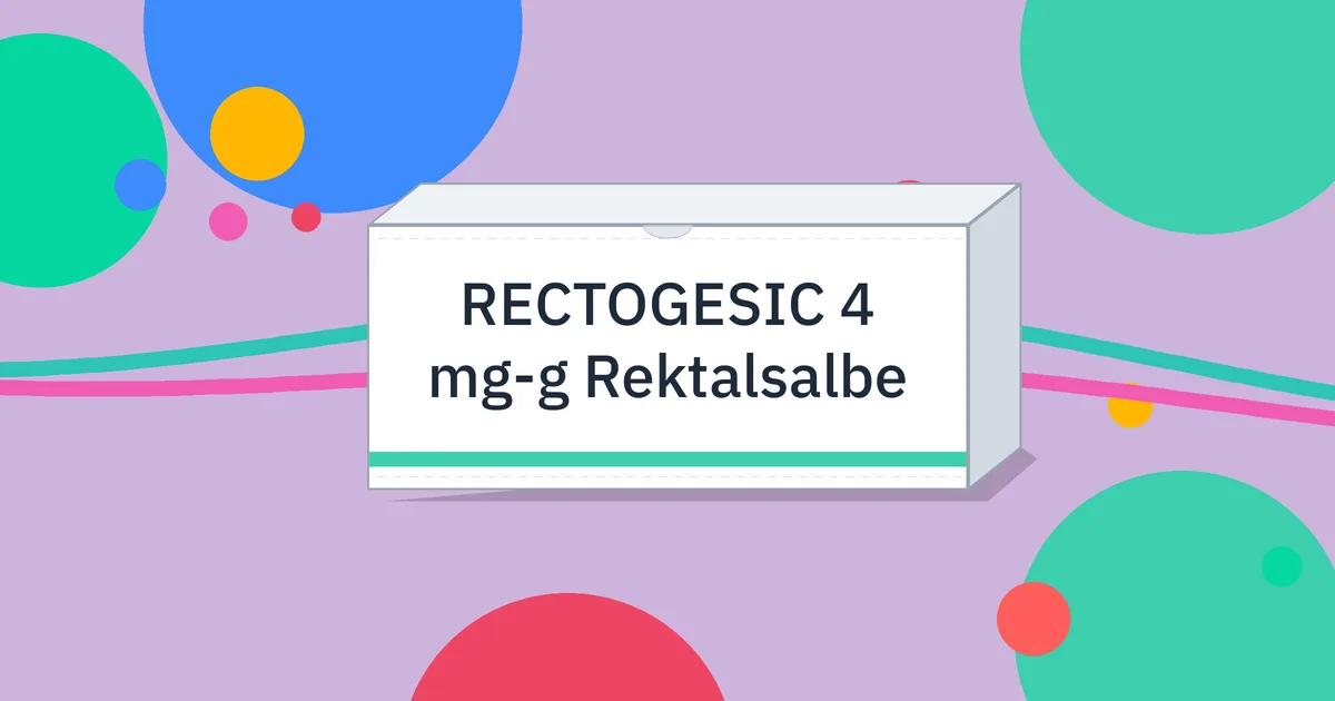 Symbolbild: Packung mit der Aufschrift RECTOGESIC 4 mg-g Rektalsalbe (PZN 10218415) – Verfügbarkeit und Bezug in Apotheken in Frankfurt am Main