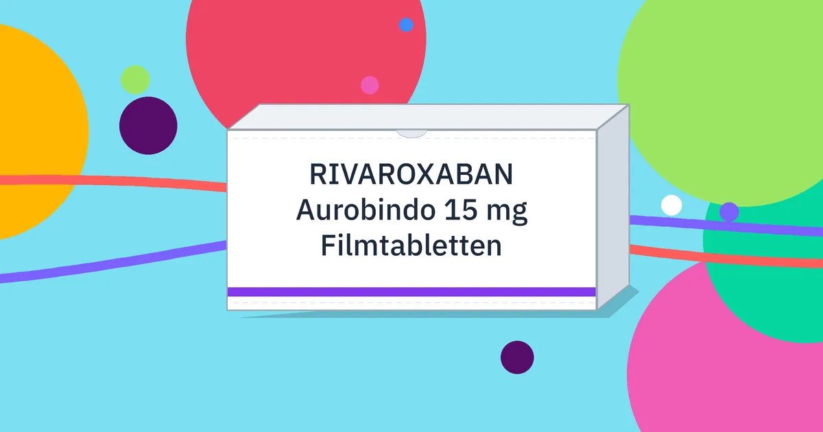 Symbolbild: Packung mit der Aufschrift RIVAROXABAN Aurobindo 15 mg Filmtabletten (PZN 18737037) – Verfügbarkeit und Bezug in Apotheken in Frankfurt am Main