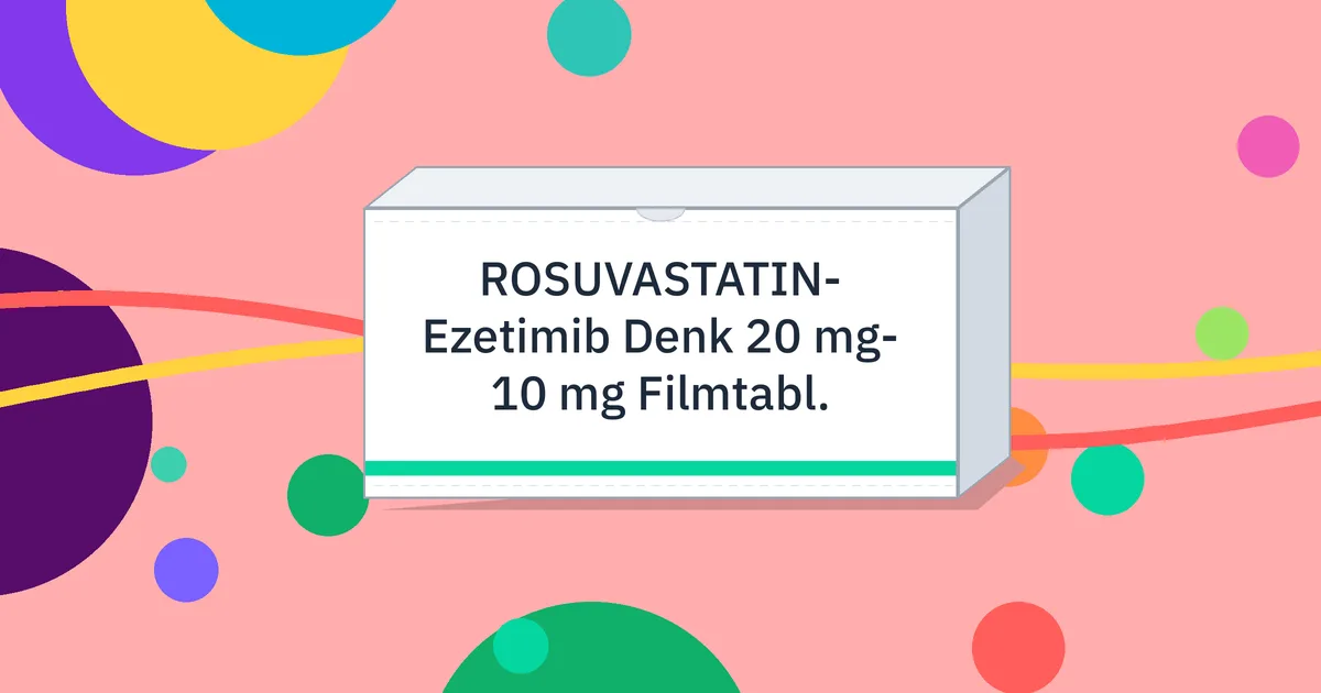 Symbolbild: Packung mit der Aufschrift ROSUVASTATIN-Ezetimib Denk 20 mg-10 mg Filmtabl. (PZN 18290748) – Verfügbarkeit und Bezug in Apotheken in Frankfurt am Main