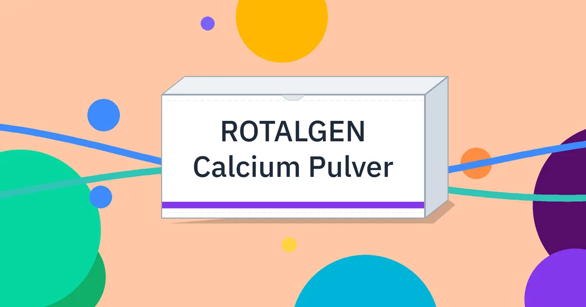 Symbolbild: Packung mit der Aufschrift ROTALGEN Calcium Pulver (PZN 18880450) – Verfügbarkeit und Bezug in Apotheken in Frankfurt am Main