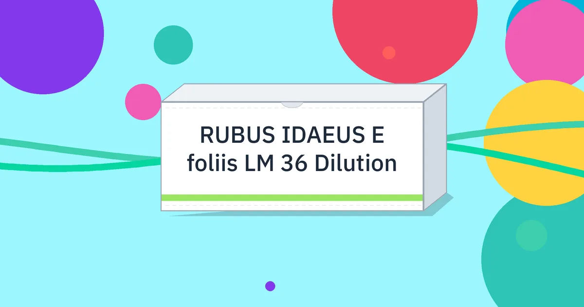Symbolbild: Packung mit der Aufschrift RUBUS IDAEUS E foliis LM 36 Dilution (PZN 13682082) – Verfügbarkeit und Bezug in Apotheken in Frankfurt am Main
