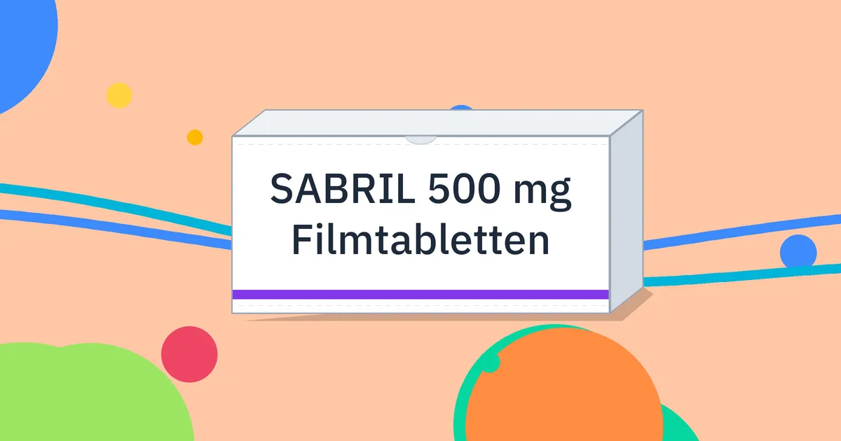 Symbolbild: Packung mit der Aufschrift SABRIL 500 mg Filmtabletten (PZN 08600194) – Verfügbarkeit und Bezug in Apotheken in Frankfurt am Main