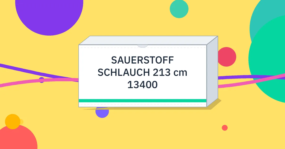 Symbolbild: Packung mit der Aufschrift SAUERSTOFF SCHLAUCH 213 cm 13400 (PZN 03054290) – Verfügbarkeit und Bezug in Apotheken in Frankfurt am Main
