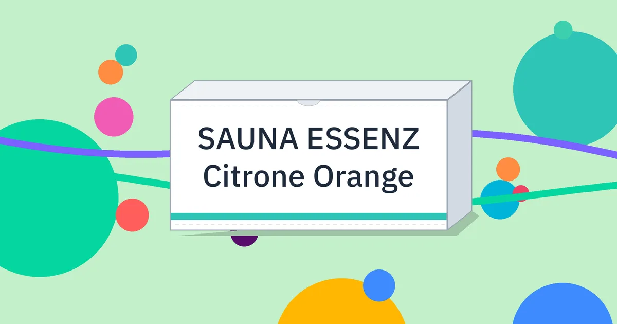 Symbolbild: Packung mit der Aufschrift SAUNA ESSENZ Citrone Orange (PZN 07736224) – Verfügbarkeit und Bezug in Apotheken in Frankfurt am Main