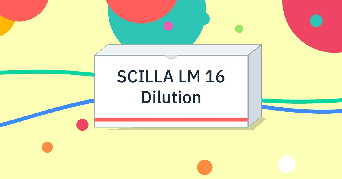 Symbolbild: Packung mit der Aufschrift SCILLA LM 16 Dilution (PZN 13184013) – Verfügbarkeit und Bezug in Apotheken in Frankfurt am Main