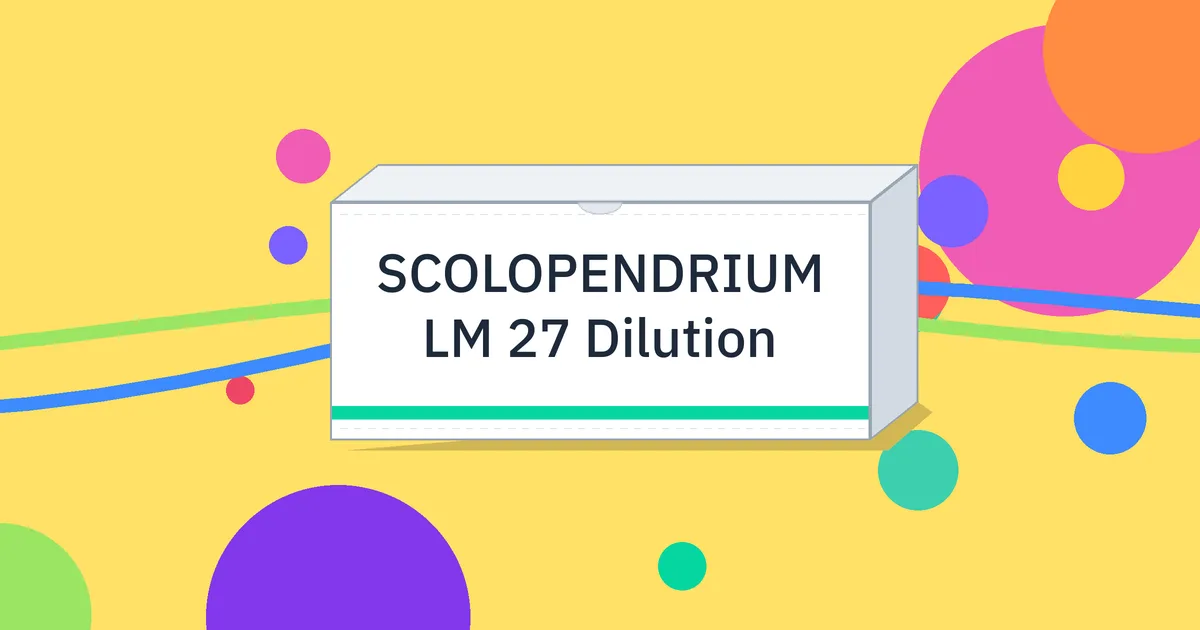 Symbolbild: Packung mit der Aufschrift SCOLOPENDRIUM LM 27 Dilution (PZN 13690590) – Verfügbarkeit und Bezug in Apotheken in Frankfurt am Main