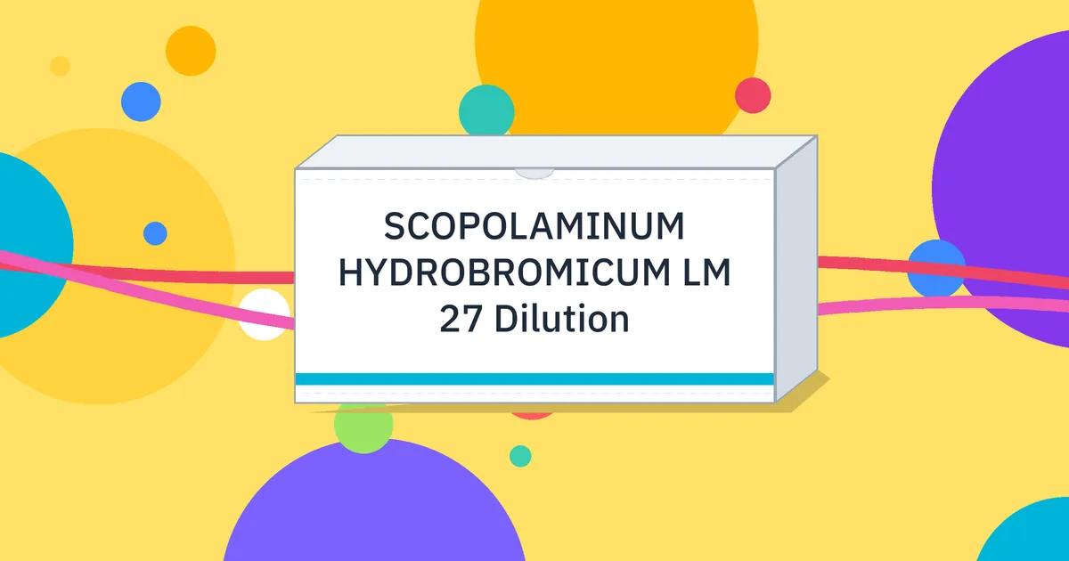Symbolbild: Packung mit der Aufschrift SCOPOLAMINUM HYDROBROMICUM LM 27 Dilution (PZN 13691460) – Verfügbarkeit und Bezug in Apotheken in Frankfurt am Main