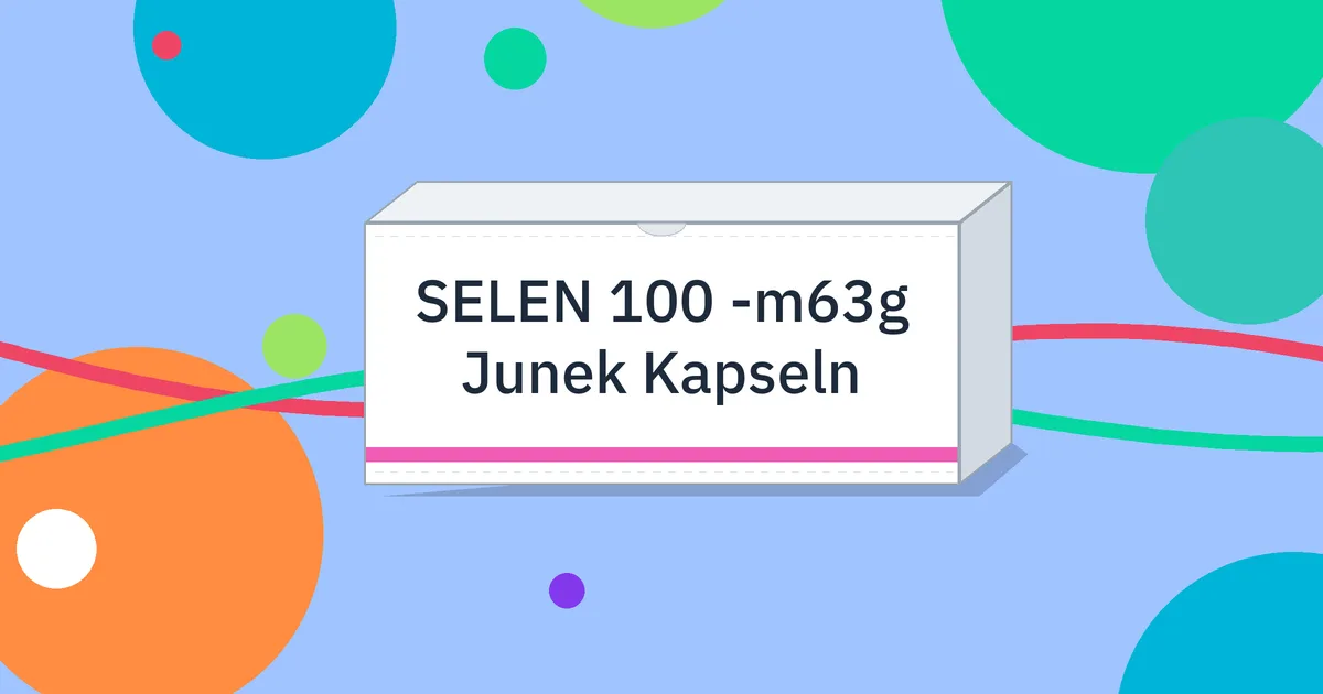 Symbolbild: Packung mit der Aufschrift SELEN 100 -m63g Junek Kapseln (PZN 01099822) – Verfügbarkeit und Bezug in Apotheken in Frankfurt am Main