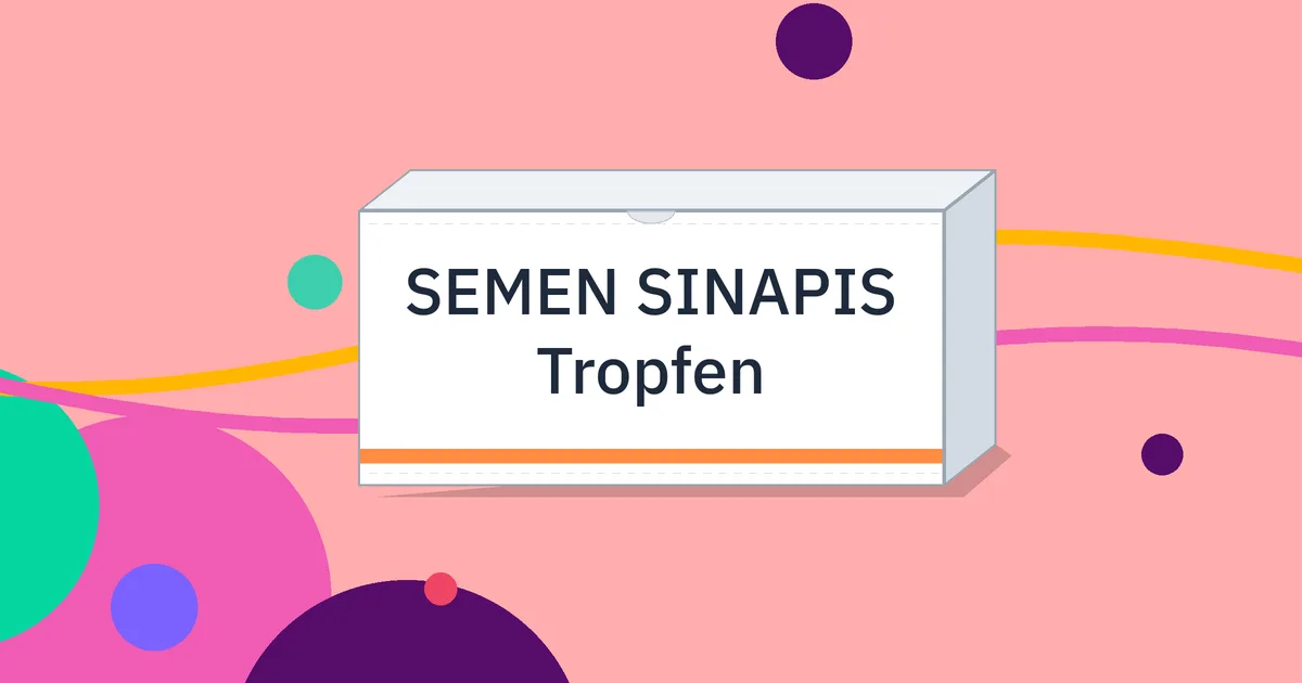 Symbolbild: Packung mit der Aufschrift SEMEN SINAPIS Tropfen (PZN 19554669) – Verfügbarkeit und Bezug in Apotheken in Frankfurt am Main
