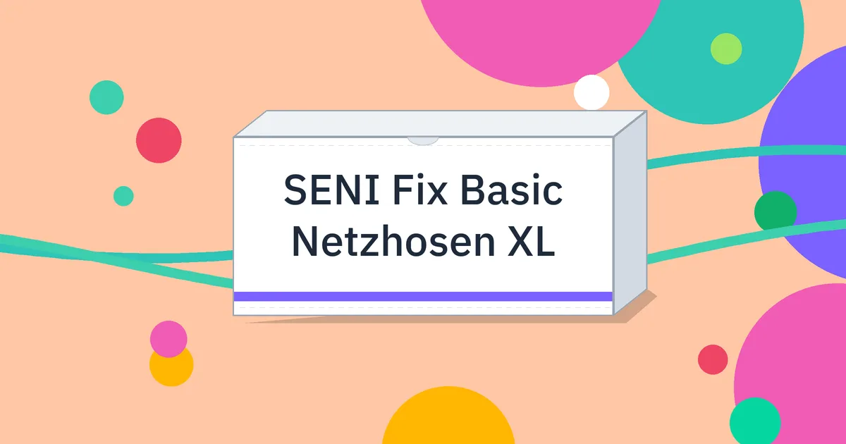 Symbolbild: Packung mit der Aufschrift SENI Fix Basic Netzhosen XL (PZN 03171943) – Verfügbarkeit und Bezug in Apotheken in Frankfurt am Main