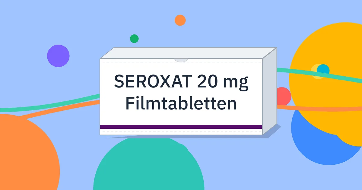 Symbolbild: Packung mit der Aufschrift SEROXAT 20 mg Filmtabletten (PZN 11229473) – Verfügbarkeit und Bezug in Apotheken in Frankfurt am Main