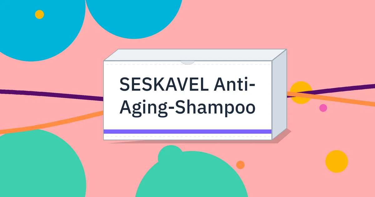 Symbolbild: Packung mit der Aufschrift SESKAVEL Anti-Aging-Shampoo (PZN 18099128) – Verfügbarkeit und Bezug in Apotheken in Frankfurt am Main
