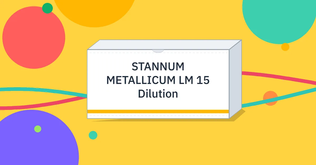 Symbolbild: Packung mit der Aufschrift STANNUM METALLICUM LM 15 Dilution (PZN 13199204) – Verfügbarkeit und Bezug in Apotheken in Frankfurt am Main