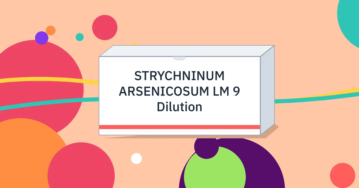 Symbolbild: Packung mit der Aufschrift STRYCHNINUM ARSENICOSUM LM 9 Dilution (PZN 13205761) – Verfügbarkeit und Bezug in Apotheken in Frankfurt am Main