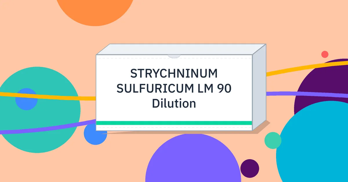 Symbolbild: Packung mit der Aufschrift STRYCHNINUM SULFURICUM LM 90 Dilution (PZN 13208423) – Verfügbarkeit und Bezug in Apotheken in Frankfurt am Main