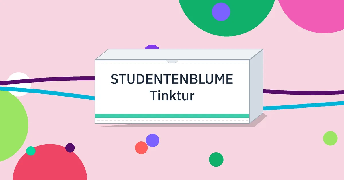 Symbolbild: Packung mit der Aufschrift STUDENTENBLUME Tinktur (PZN 17187445) – Verfügbarkeit und Bezug in Apotheken in Frankfurt am Main