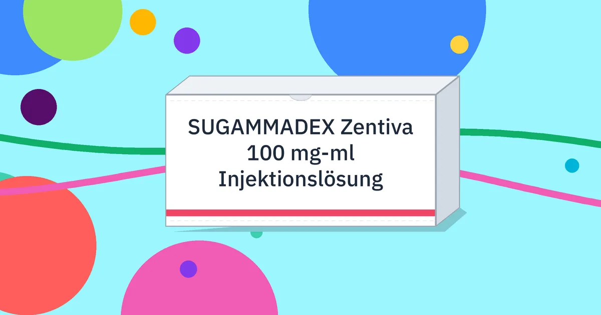 Symbolbild: Packung mit der Aufschrift SUGAMMADEX Zentiva 100 mg-ml Injektionslösung (PZN 18086290) – Verfügbarkeit und Bezug in Apotheken in Frankfurt am Main