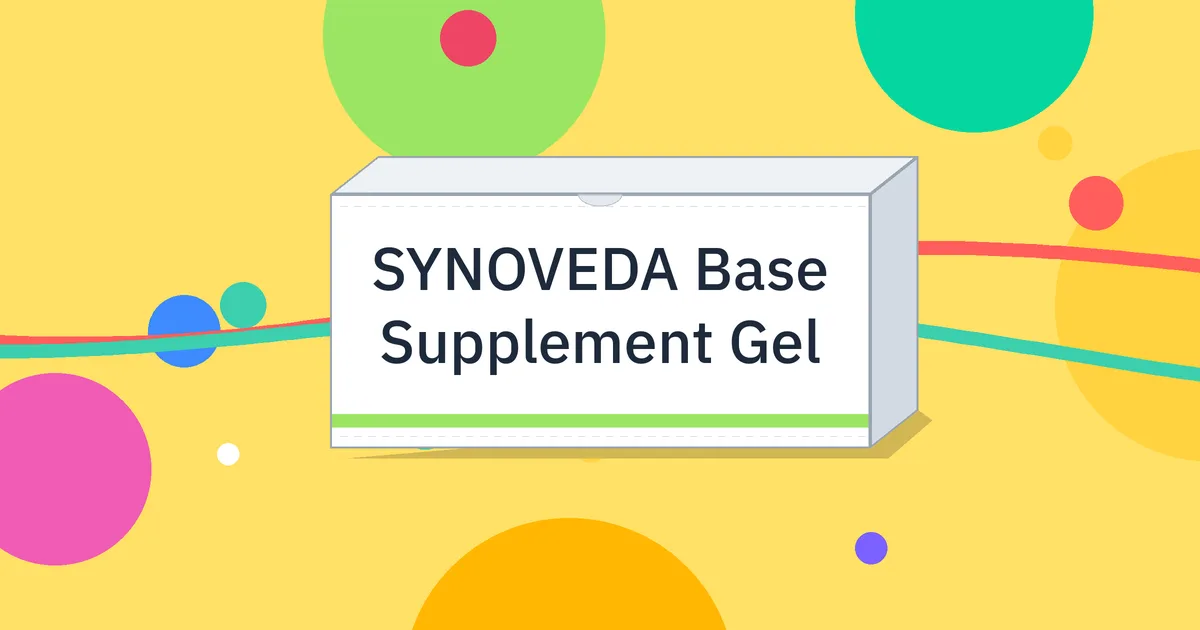 Symbolbild: Packung mit der Aufschrift SYNOVEDA Base Supplement Gel (PZN 03850839) – Verfügbarkeit und Bezug in Apotheken in Frankfurt am Main