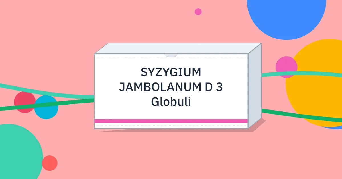Symbolbild: Packung mit der Aufschrift SYZYGIUM JAMBOLANUM D 3 Globuli (PZN 08479692) – Verfügbarkeit und Bezug in Apotheken in Frankfurt am Main