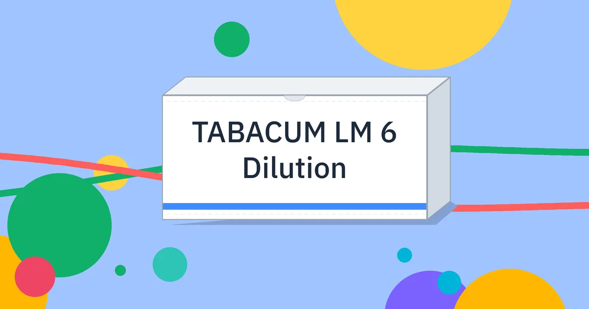 Symbolbild: Packung mit der Aufschrift TABACUM LM 6 Dilution (PZN 02604127) – Verfügbarkeit und Bezug in Apotheken in Frankfurt am Main