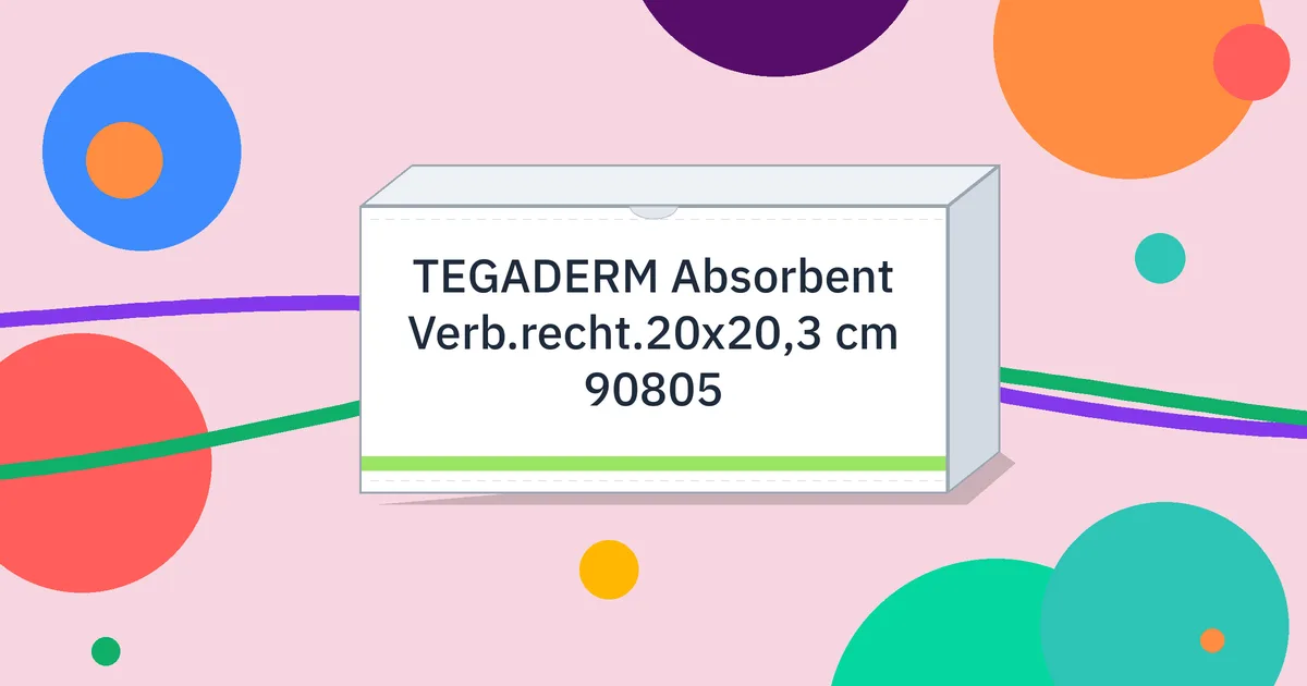 Symbolbild: Packung mit der Aufschrift TEGADERM Absorbent Verb.recht.20x20,3 cm 90805 (PZN 17983260) – Verfügbarkeit und Bezug in Apotheken in Frankfurt am Main
