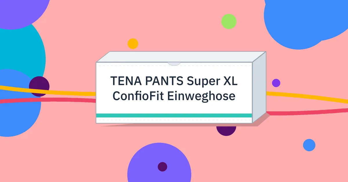 Symbolbild: Packung mit der Aufschrift TENA PANTS Super XL ConfioFit Einweghose (PZN 09703588) – Verfügbarkeit und Bezug in Apotheken in Frankfurt am Main