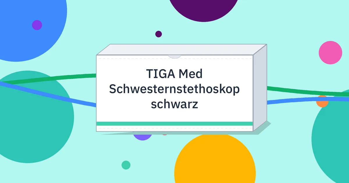 Symbolbild: Packung mit der Aufschrift TIGA Med Schwesternstethoskop schwarz (PZN 06839376) – Verfügbarkeit und Bezug in Apotheken in Frankfurt am Main