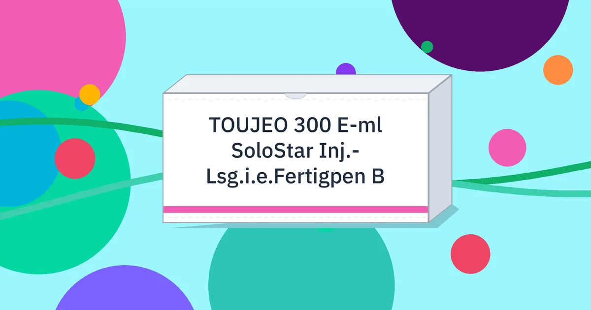 Symbolbild: Packung mit der Aufschrift TOUJEO 300 E-ml SoloStar Inj.-Lsg.i.e.Fertigpen B (PZN 12415031) – Verfügbarkeit und Bezug in Apotheken in Frankfurt am Main