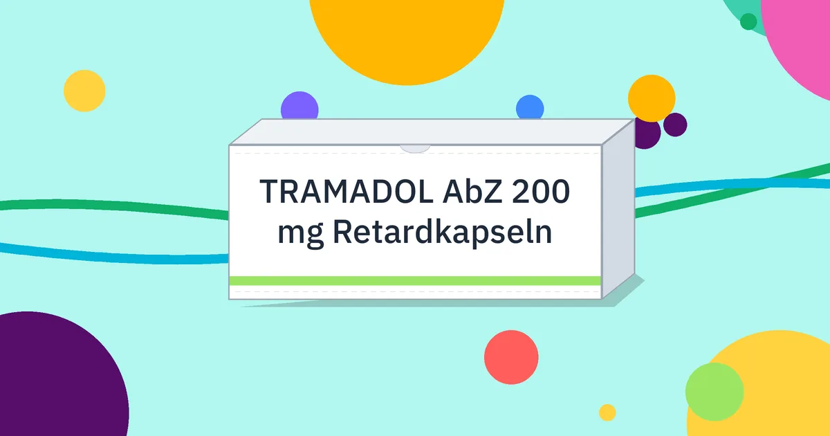 Symbolbild: Packung mit der Aufschrift TRAMADOL AbZ 200 mg Retardkapseln (PZN 03447032) – Verfügbarkeit und Bezug in Apotheken in Frankfurt am Main