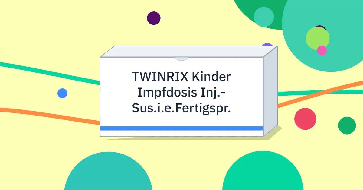 Symbolbild: Packung mit der Aufschrift TWINRIX Kinder Impfdosis Inj.-Sus.i.e.Fertigspr. (PZN 00013965) – Verfügbarkeit und Bezug in Apotheken in Frankfurt am Main