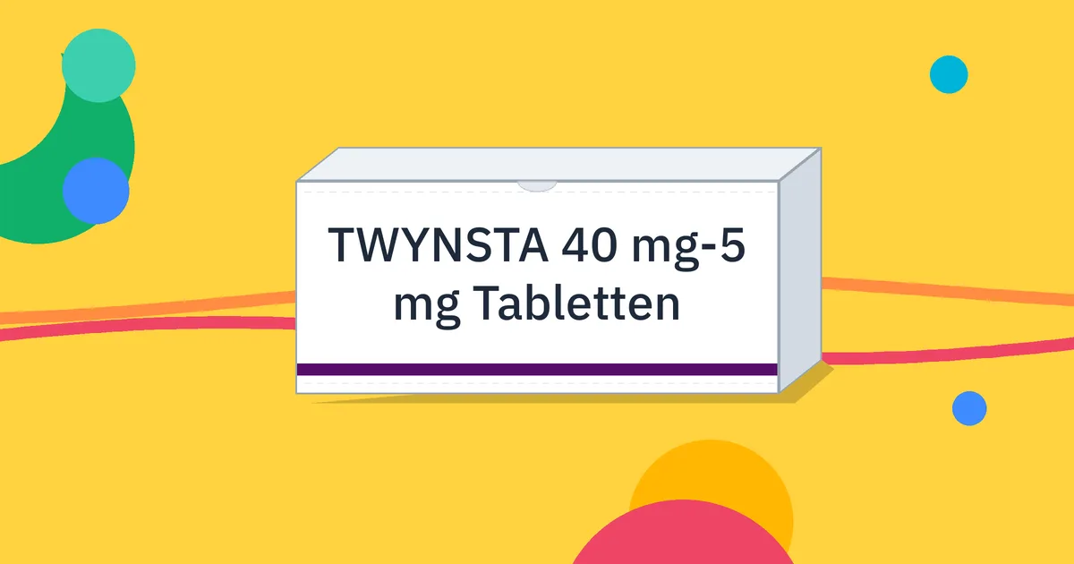 Symbolbild: Packung mit der Aufschrift TWYNSTA 40 mg-5 mg Tabletten (PZN 07605048) – Verfügbarkeit und Bezug in Apotheken in Frankfurt am Main