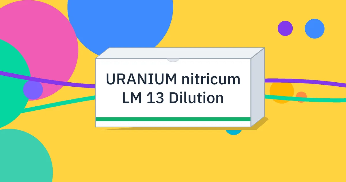 Symbolbild: Packung mit der Aufschrift URANIUM nitricum LM 13 Dilution (PZN 13256250) – Verfügbarkeit und Bezug in Apotheken in Frankfurt am Main