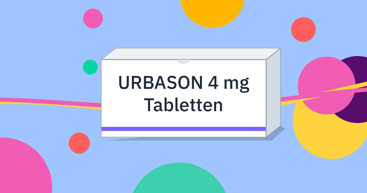 Symbolbild: Packung mit der Aufschrift URBASON 4 mg Tabletten (PZN 04966484) – Verfügbarkeit und Bezug in Apotheken in Frankfurt am Main