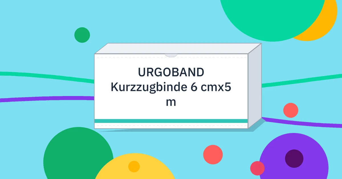 Symbolbild: Packung mit der Aufschrift URGOBAND Kurzzugbinde 6 cmx5 m (PZN 02400034) – Verfügbarkeit und Bezug in Apotheken in Frankfurt am Main