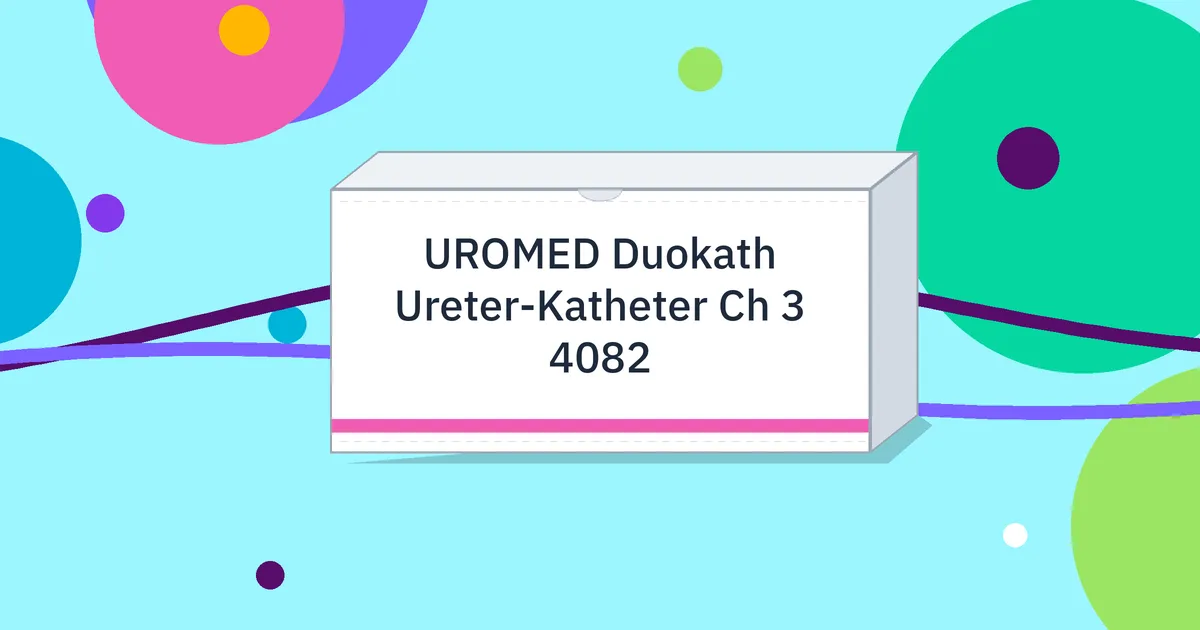 Symbolbild: Packung mit der Aufschrift UROMED Duokath Ureter-Katheter Ch 3 4082 (PZN 11230660) – Verfügbarkeit und Bezug in Apotheken in Frankfurt am Main