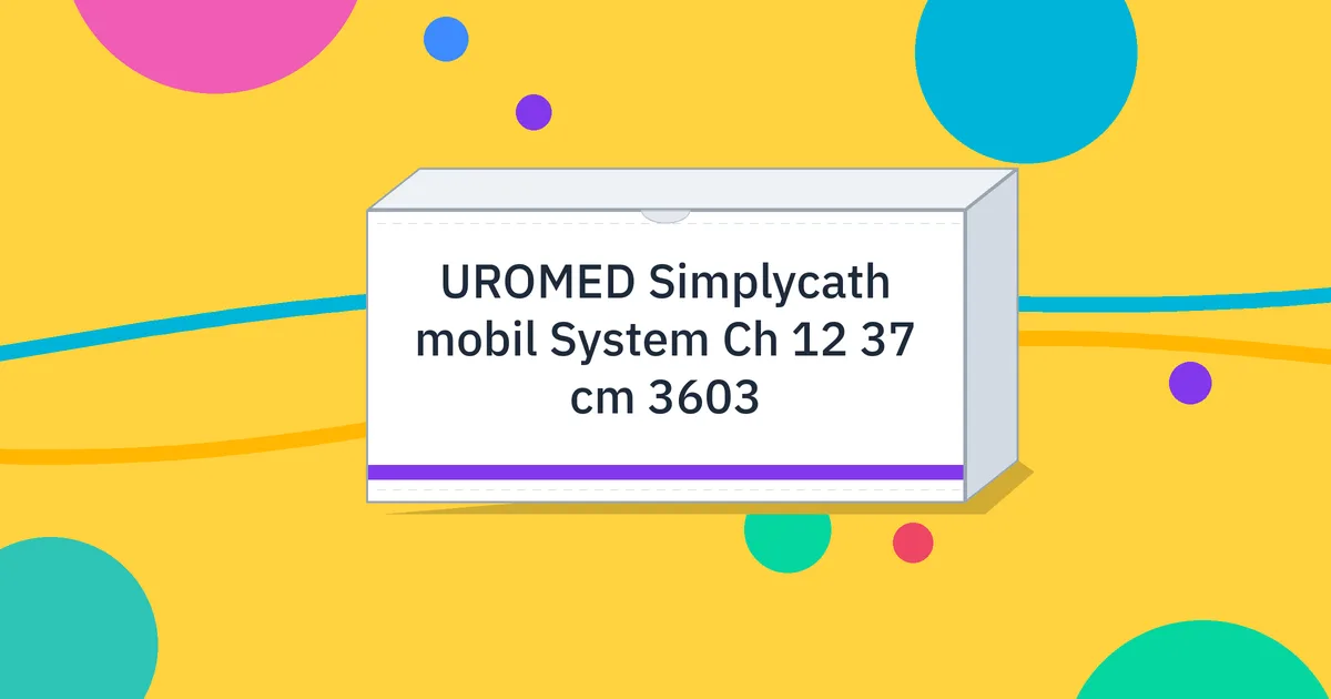 Symbolbild: Packung mit der Aufschrift UROMED Simplycath mobil System Ch 12 37 cm 3603 (PZN 15784740) – Verfügbarkeit und Bezug in Apotheken in Frankfurt am Main