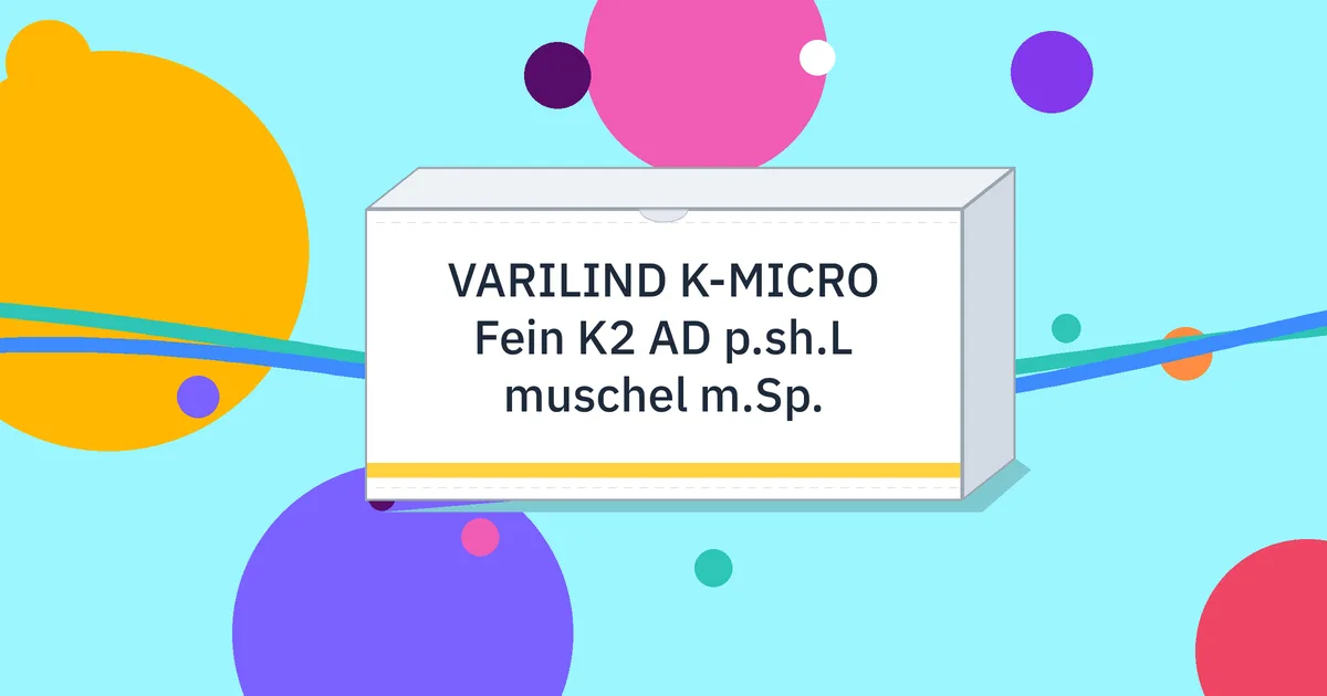 Symbolbild: Packung mit der Aufschrift VARILIND K-MICRO Fein K2 AD p.sh.L muschel m.Sp. (PZN 20559382) – Verfügbarkeit und Bezug in Apotheken in Frankfurt am Main