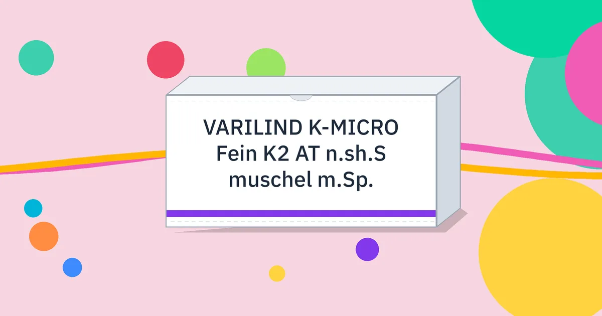 Symbolbild: Packung mit der Aufschrift VARILIND K-MICRO Fein K2 AT n.sh.S muschel m.Sp. (PZN 20554025) – Verfügbarkeit und Bezug in Apotheken in Frankfurt am Main