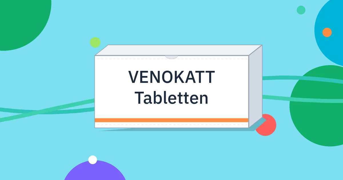 Symbolbild: Packung mit der Aufschrift VENOKATT Tabletten (PZN 04129340) – Verfügbarkeit und Bezug in Apotheken in Frankfurt am Main