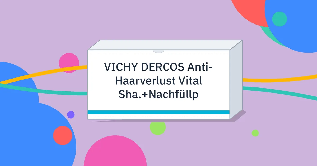 Symbolbild: Packung mit der Aufschrift VICHY DERCOS Anti-Haarverlust Vital Sha.+Nachfüllp (PZN 19668545) – Verfügbarkeit und Bezug in Apotheken in Frankfurt am Main