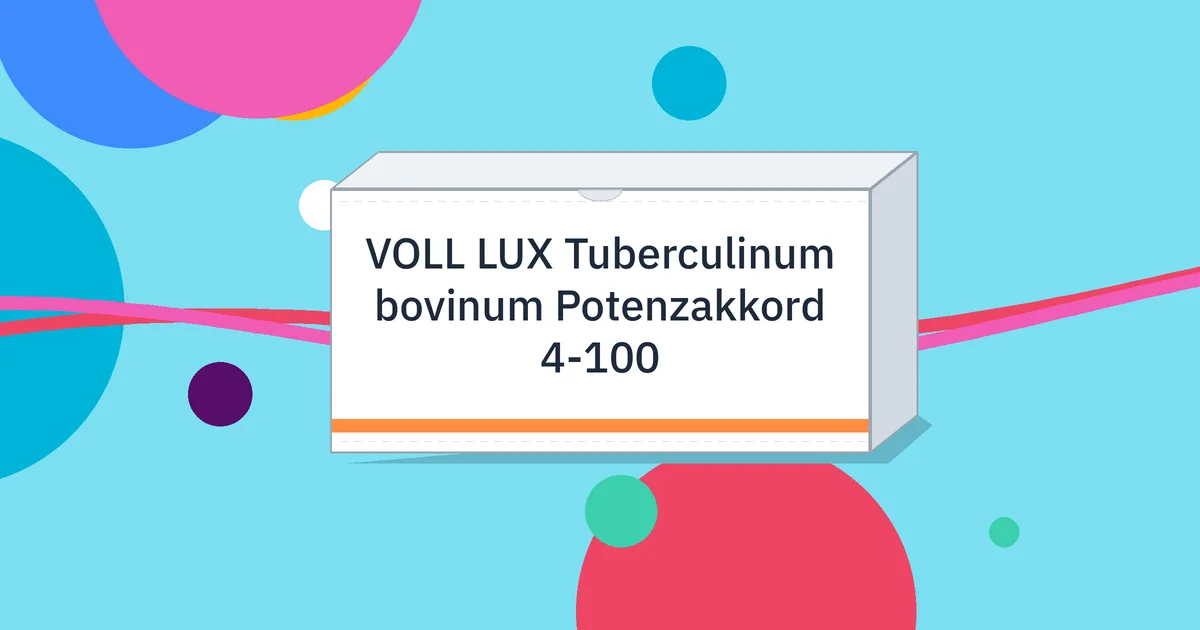 Symbolbild: Packung mit der Aufschrift VOLL LUX Tuberculinum bovinum Potenzakkord 4-100 (PZN 12391023) – Verfügbarkeit und Bezug in Apotheken in Frankfurt am Main