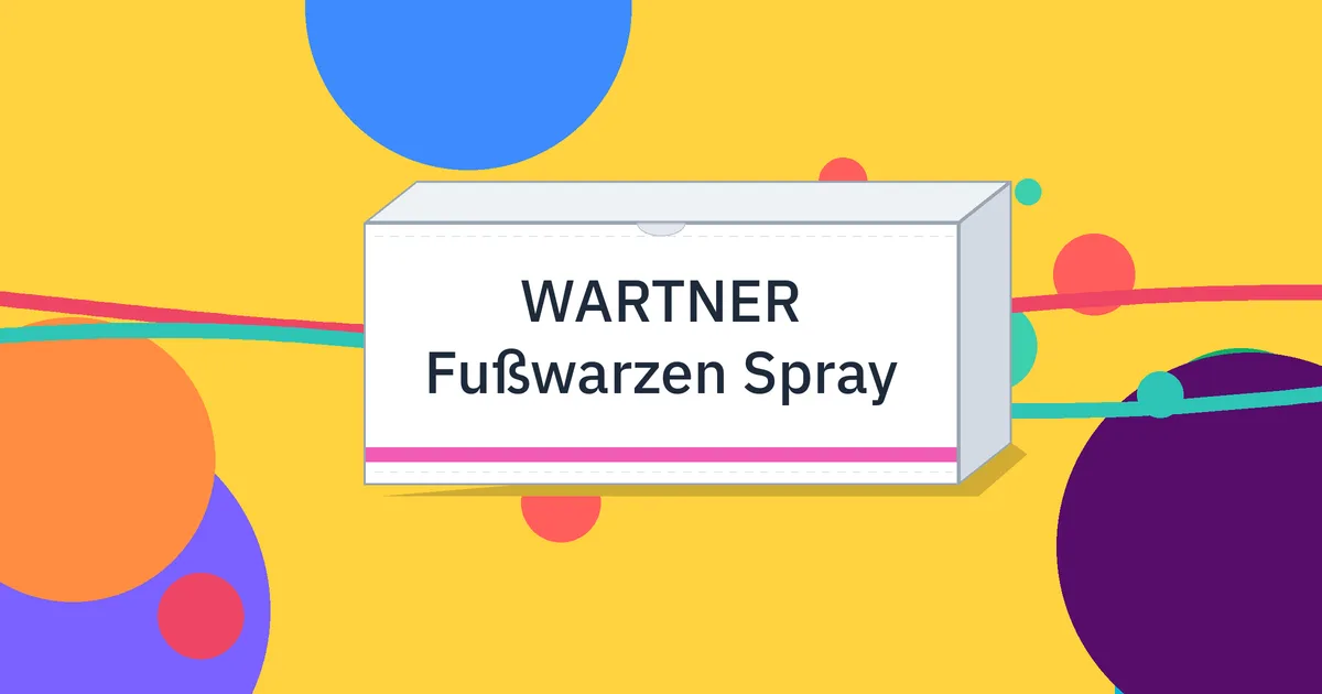 Symbolbild: Packung mit der Aufschrift WARTNER Fußwarzen Spray (PZN 04997906) – Verfügbarkeit und Bezug in Apotheken in Frankfurt am Main